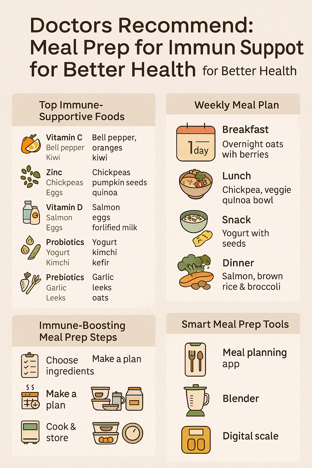 Doctors Recommend: Meal Prep for Immune Support for Better Health